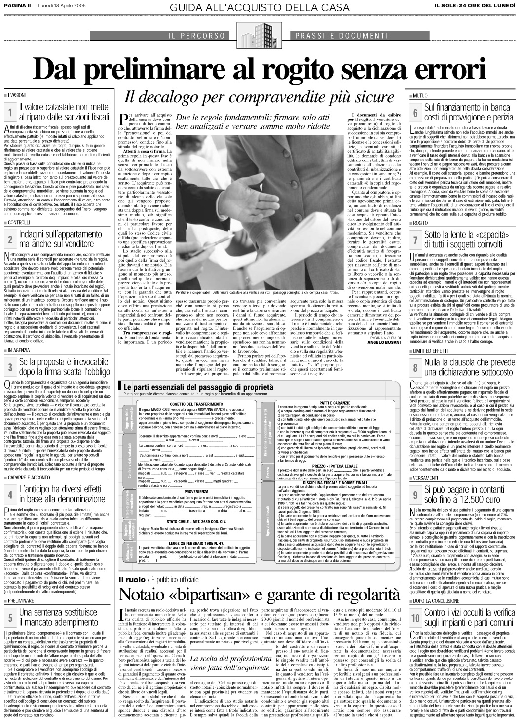 COMPRAVENDITA - Preliminare e rogito dal notaio