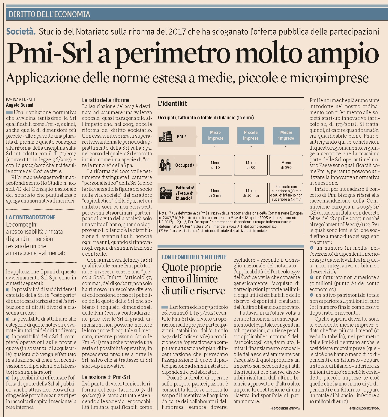 SOCIETA' - La riforma delle PMI-srl